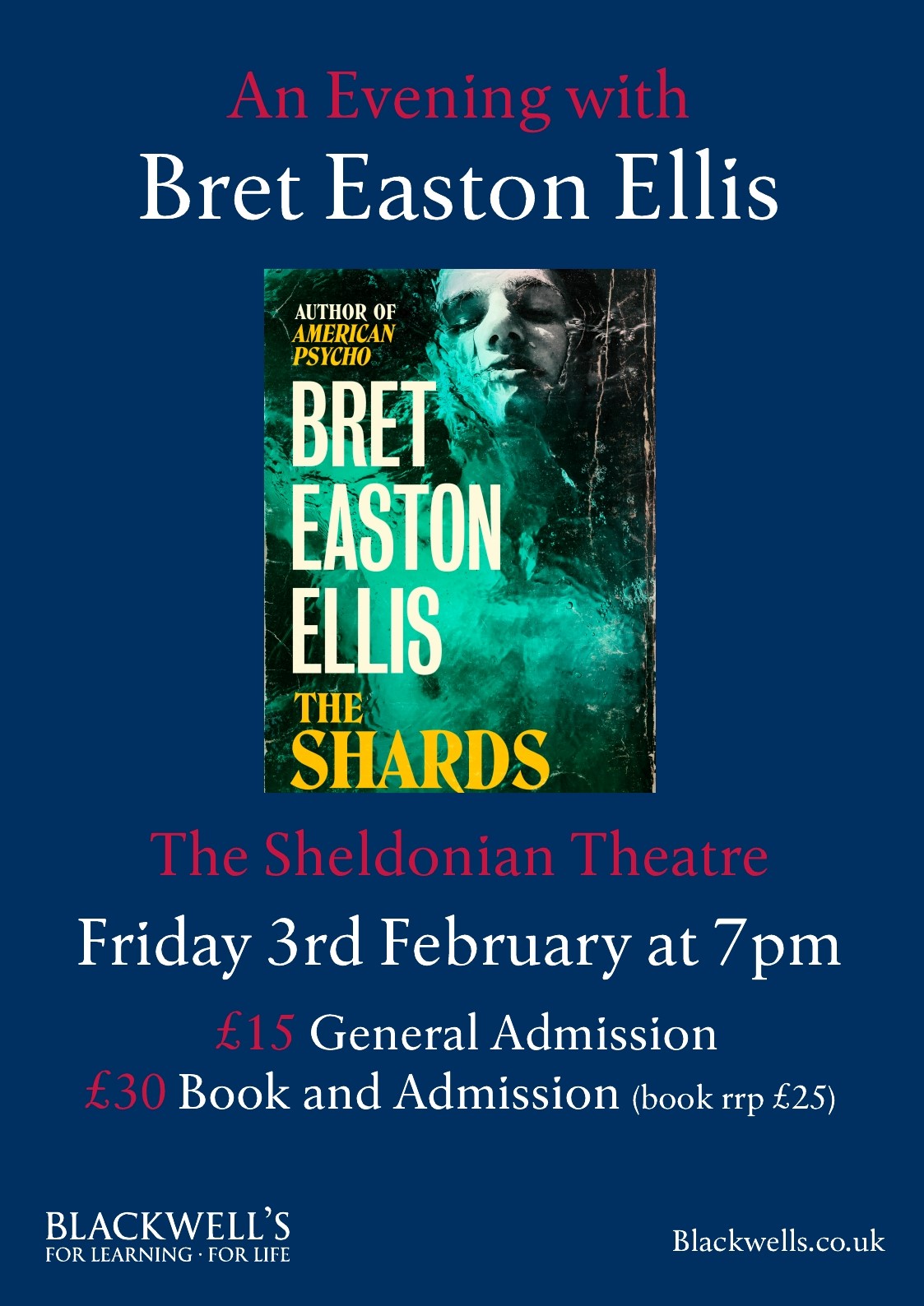 An Evening with Bret Easton Ellis on ‘The Shards’ | Sheldonian Theatre